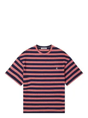 JIL SANDER Striped Cotton-jersey T-shirt - Red