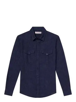 Orlebar Brown Colburn Linen Shirt - Blue