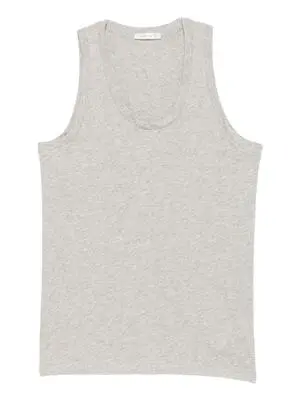 THE ROW Elana Cotton Tank Top - Grey