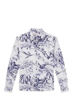 Orlebar Brown Grasmoor Printed Linen Shirt - Blue