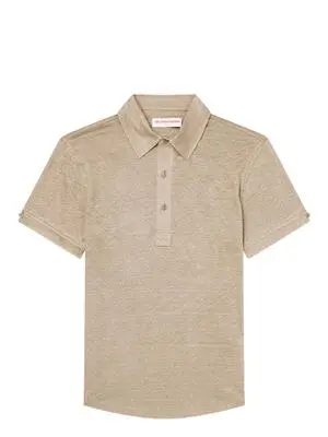 Orlebar Brown Sebastian Linen-jersey Polo Shirt - Brown