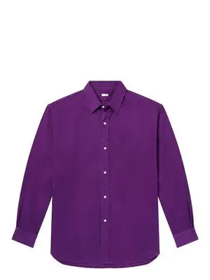 A.PRESSE Cotton-twill Shirt - Purple