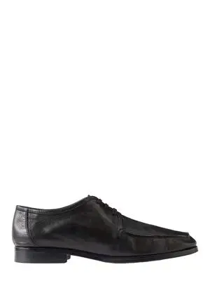 THE ROW Nino Leather Derby Shoes - Black