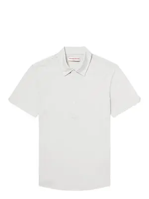 Orlebar Brown Sebastian Wool-jersey Polo Shirt - Neutrals