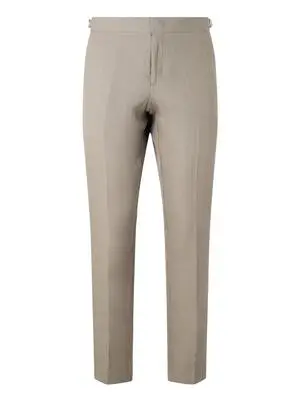 Orlebar Brown Griffon Straight-leg Linen Trousers - Brown