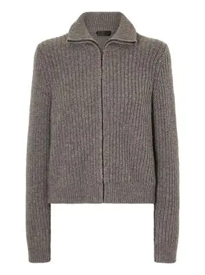 NILI LOTAN Arlen Merino Wool-blend Cardigan - Gray