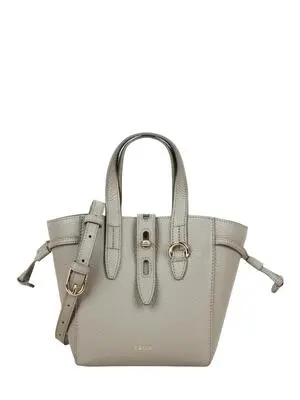 Furla Net Logo Printed Mini Tote Bag - Gray