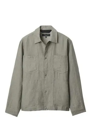 Rag & Bone Calder Linen Workwear Jacket - Grey