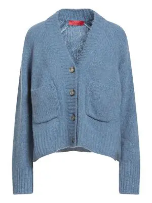 MAXCO. Max&co. V-neck Knitted Cardigan - Blue