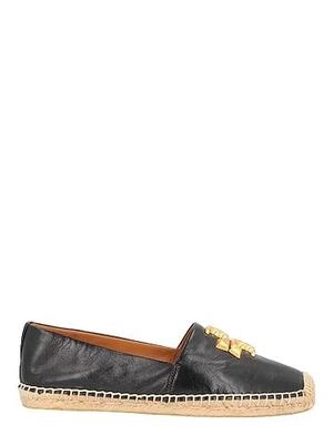 Tory Burch Leather Espadrilles With Appliqués - Black