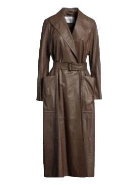MAX MARA Max Mara Leather Belted Overcoat