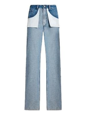 MAISON MARGIELA Maison Margiela Two-Tone Straight-Leg Denim Trousers