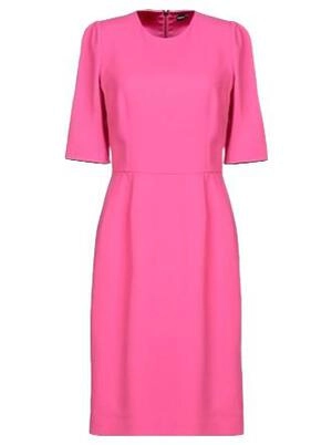DOLCE & GABBANA Dolce & Gabbana Crepe Short Sleeve Dress