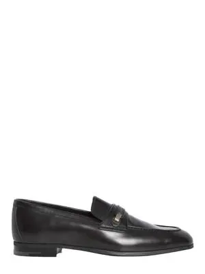 CHURCH'S Church's Polished Leather Loafers With Metal Buckle Detail