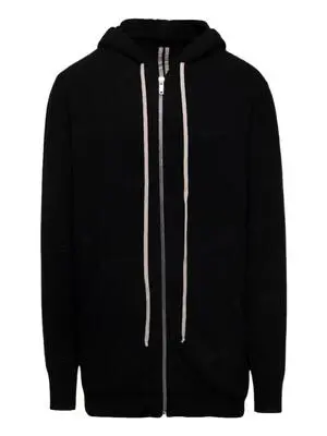 Rick Owens Zip-up Drawstring Hoodie - Black