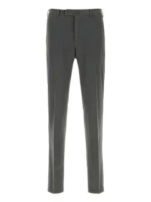 PT TORINO Tailored Stretch Cotton Blend Trousers - Grey