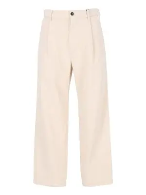 Barena Venezia Mazengo Cropped Pleated Pants - Beige
