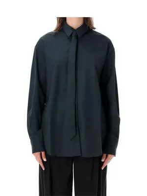 THE FRANKIE SHOP The Frankie Shop Relaxed-Fit Shirt With Classic Collar And Tie-Front Detail