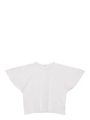 BASERANGE Crew Neck T-shirt With Wide Sleeves - Off White