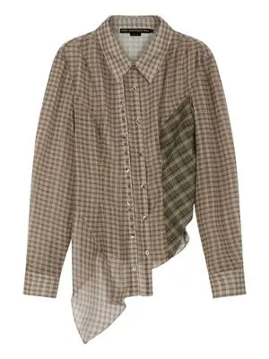 ANDERSSON BELL Andersson Bell Asymmetric Studded Mesh Shirt