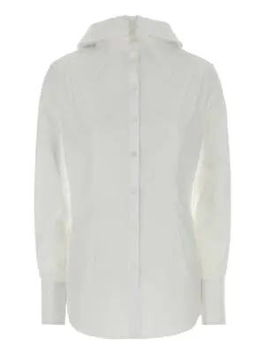 JEAN PAUL GAULTIER Hooded Button-up Fitted Shirt - White