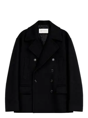 Dries Van Noten Double-breasted Wool Overcoat - Black