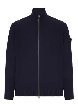 Stone Island Long Sleeve Knit Cardigan - Blue