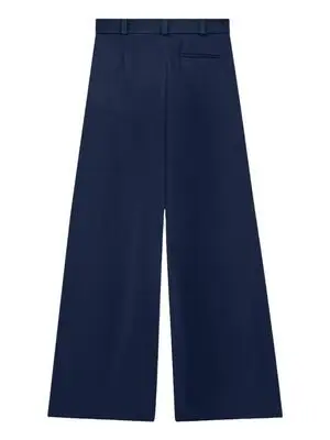Giorgio Armani High-waisted Wool Trousers - Blue