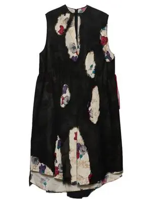 PRADA Prada Devore Georgette Floral Print Dress