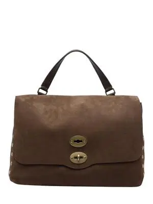 ZANELLATO Flap Shoulder Bag With Dual Clasp - Brown