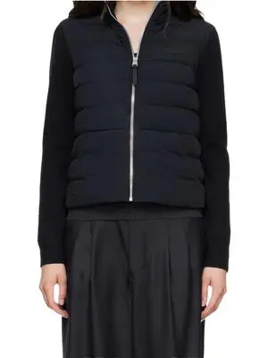 Mackage Gretel Hybrid Down Jacket With Knitted Sleeves - Black