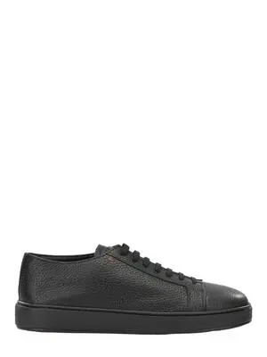 Santoni Santoni Hammered Low-Top Sneakers Black