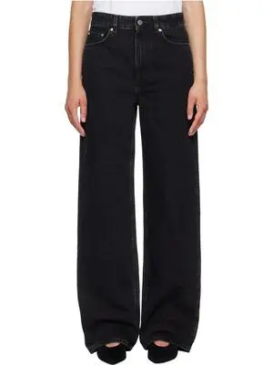 Loulou De Saison Mico Wide-leg Jeans - Black
