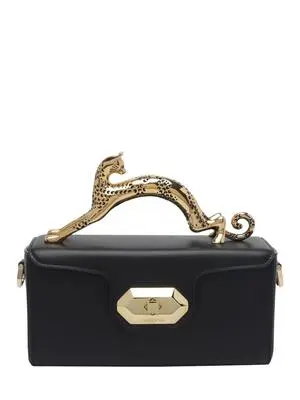 LANVIN Cat-shaped Handle Handbag - Black