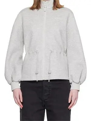 Mackage Finola Casual Zip-up Jacket With Drawstring Waist - Grey