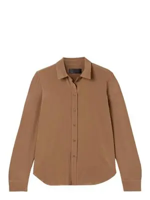 NILI LOTAN Nili Lotan Gaia Silk Long-Sleeve Shirt