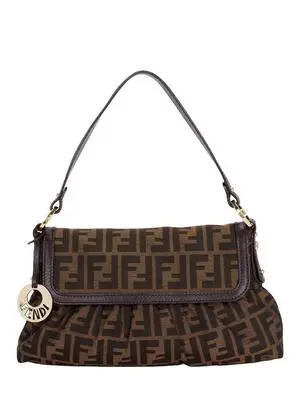 Fendi Zucca Chef Shoulder Bag - Brown