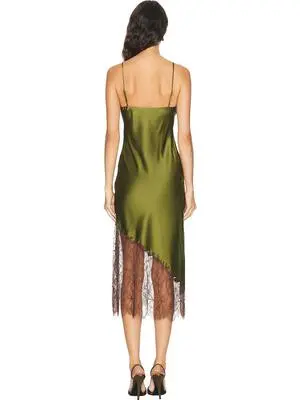 Staud Lara Silk Dress - Pear