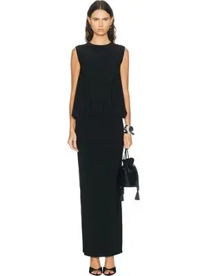 Norma Kamali Babydoll Gown - Black