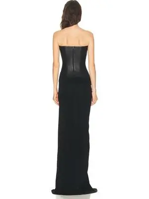 ALEX PERRY Alex Perry Strapless Longline Asymmetric Gown