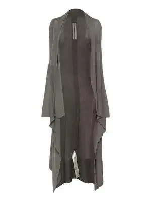 Rick Owens Ribbed Asymmetric Cardigan - Grey