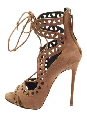 GIUSEPPE ZANOTTI Coline Cut-out Stiletto Sandals - Brown