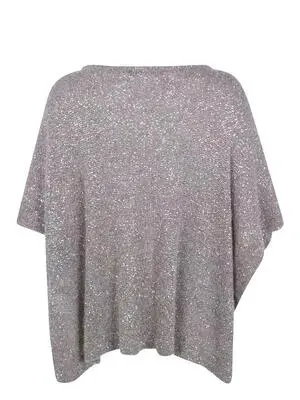 D.exterior Sequin-embellished Knitted Top - Grey