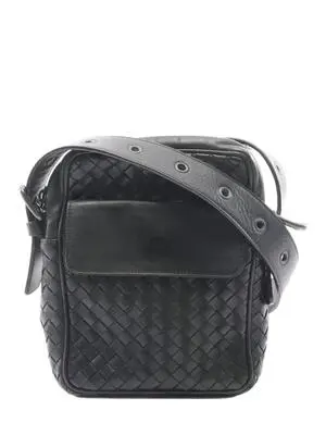 Bottega Veneta 2000s Intrecciato Cross Body Bag - Black