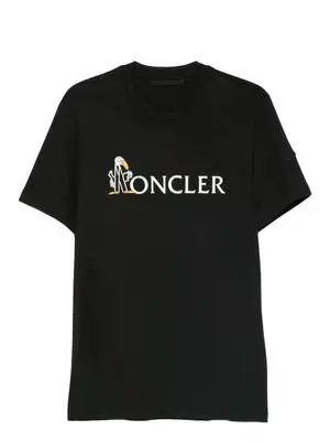 Moncler Logo-print Crew-neck T-shirt - Black