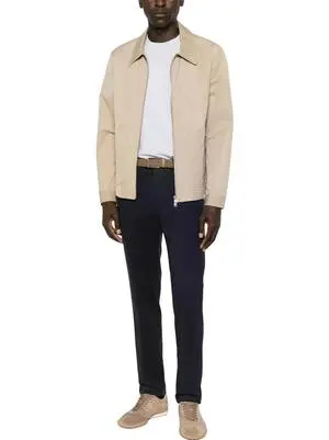 PT TORINO Straight-leg Trousers With Belt Loops - Blue