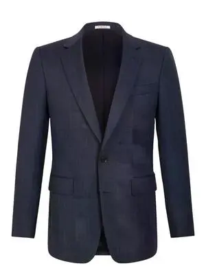 FURSAC Prince Of Wales Virgin Wool Suit Jacket - Blue