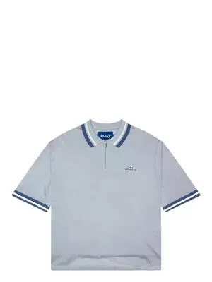 AWAKE NY Mesh Zip-up Polo Shirt - Blue