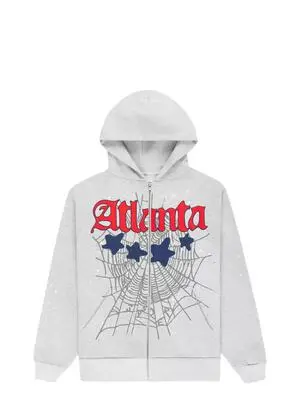 SP5DER Atlanta Spiderweb Hoodie - Grey