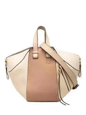 Loewe Bicolor Leather Hammock Satchel - Neutrals
